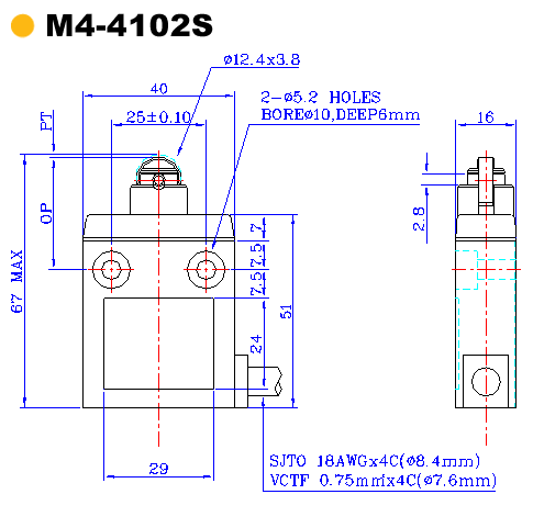 MOUJEN | M4 Enclosed Limit Switches Features