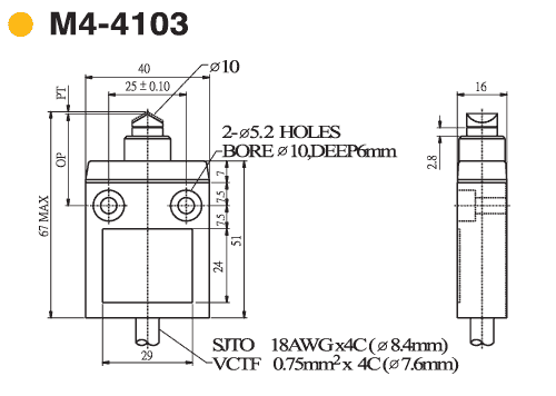 MOUJEN | M4 Enclosed Limit Switches Features