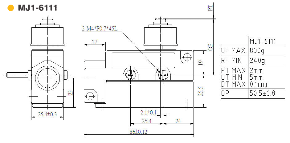 茂仁電機 | MJ1 側邊固定式防油限制開關 - 功能