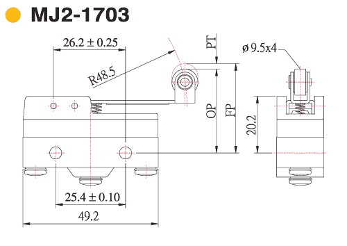 茂仁電機 | MJ2 Z型微動開關 - 標準型