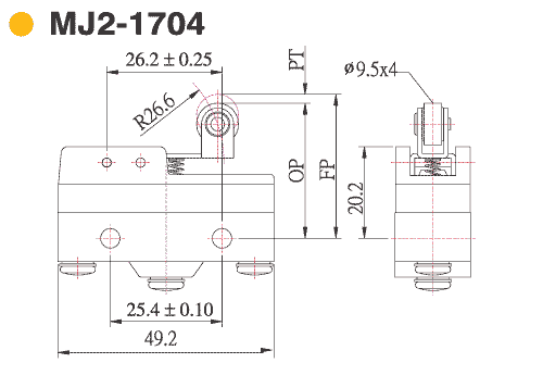 茂仁電機 | MJ2 Z型微動開關 - 標準型