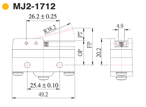 茂仁電機 | MJ2 Z型微動開關 - 標準型